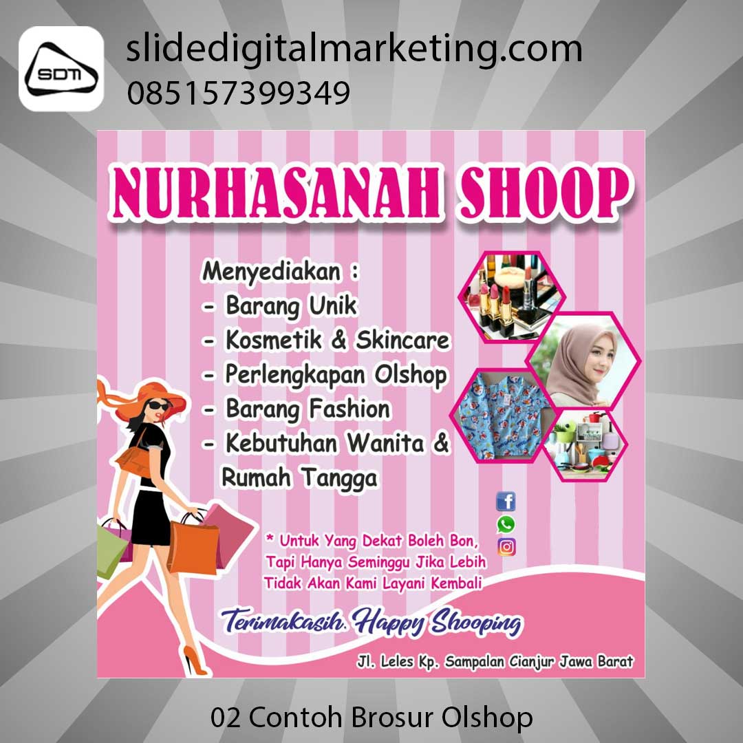 10+ Contoh Brosur Pamflet Leaflet Poster Produk Olshop