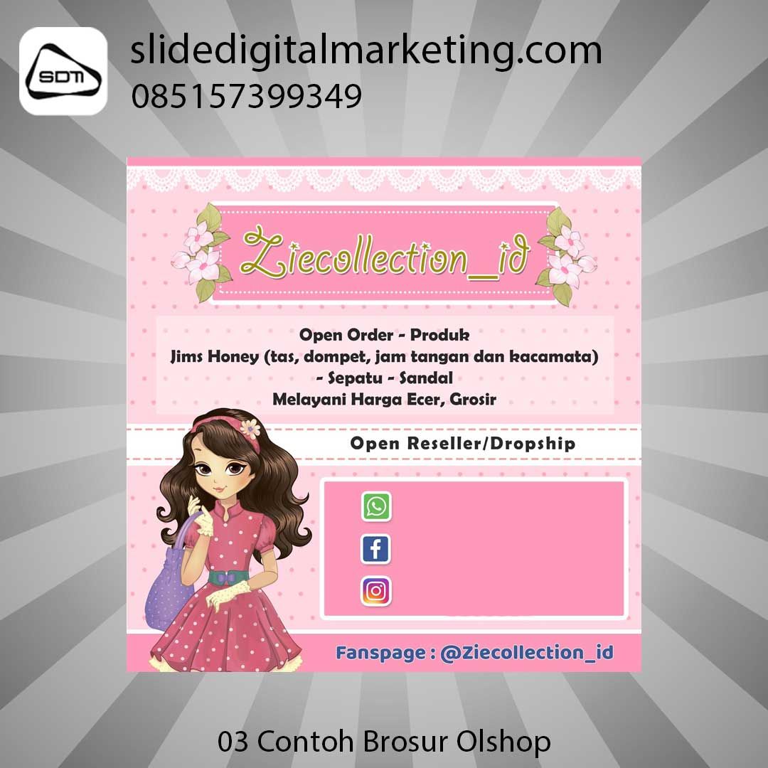 10+ Contoh Brosur Pamflet Leaflet Poster Produk Olshop