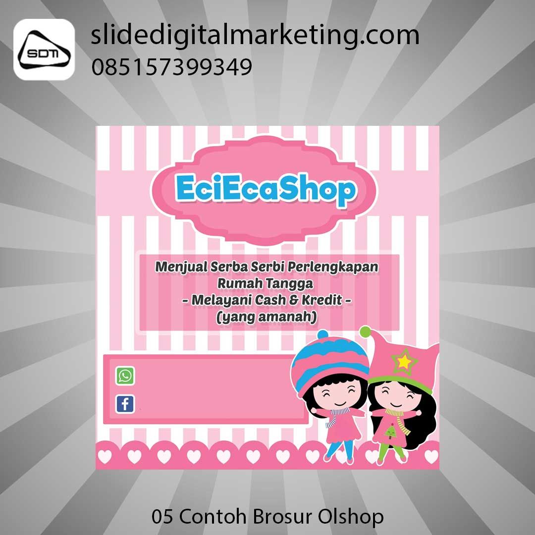 10+ Contoh Brosur Pamflet Leaflet Poster Produk Olshop