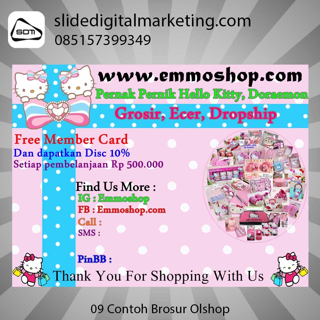 10+ Contoh Brosur Pamflet Leaflet Poster Produk Olshop