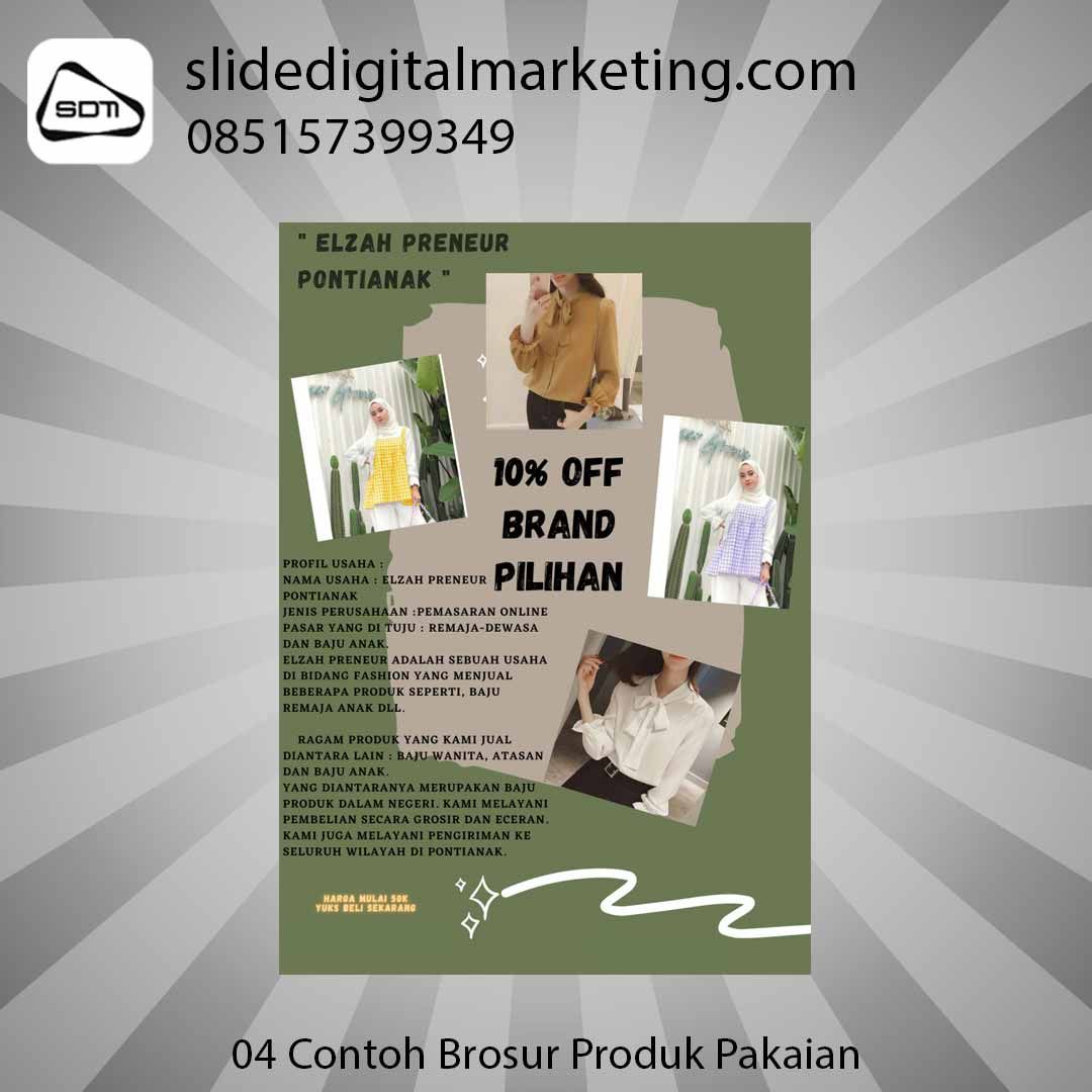 10+ Contoh Brosur Pamflet Leaflet Poster Produk Pakaian
