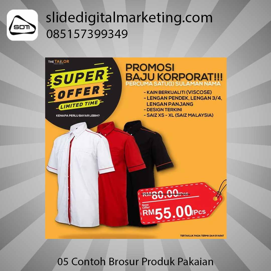 10+ Contoh Brosur Pamflet Leaflet Poster Produk Pakaian