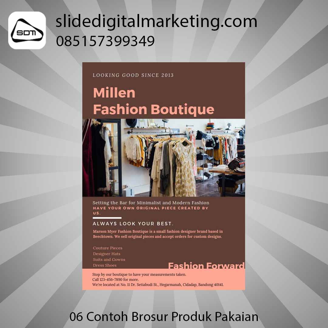 10+ Contoh Brosur Pamflet Leaflet Poster Produk Pakaian