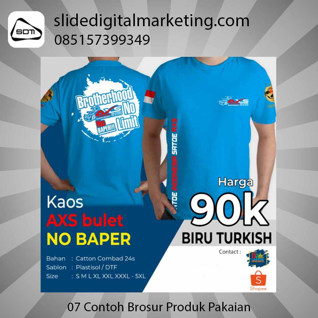 10+ Contoh Brosur Pamflet Leaflet Poster Produk Pakaian