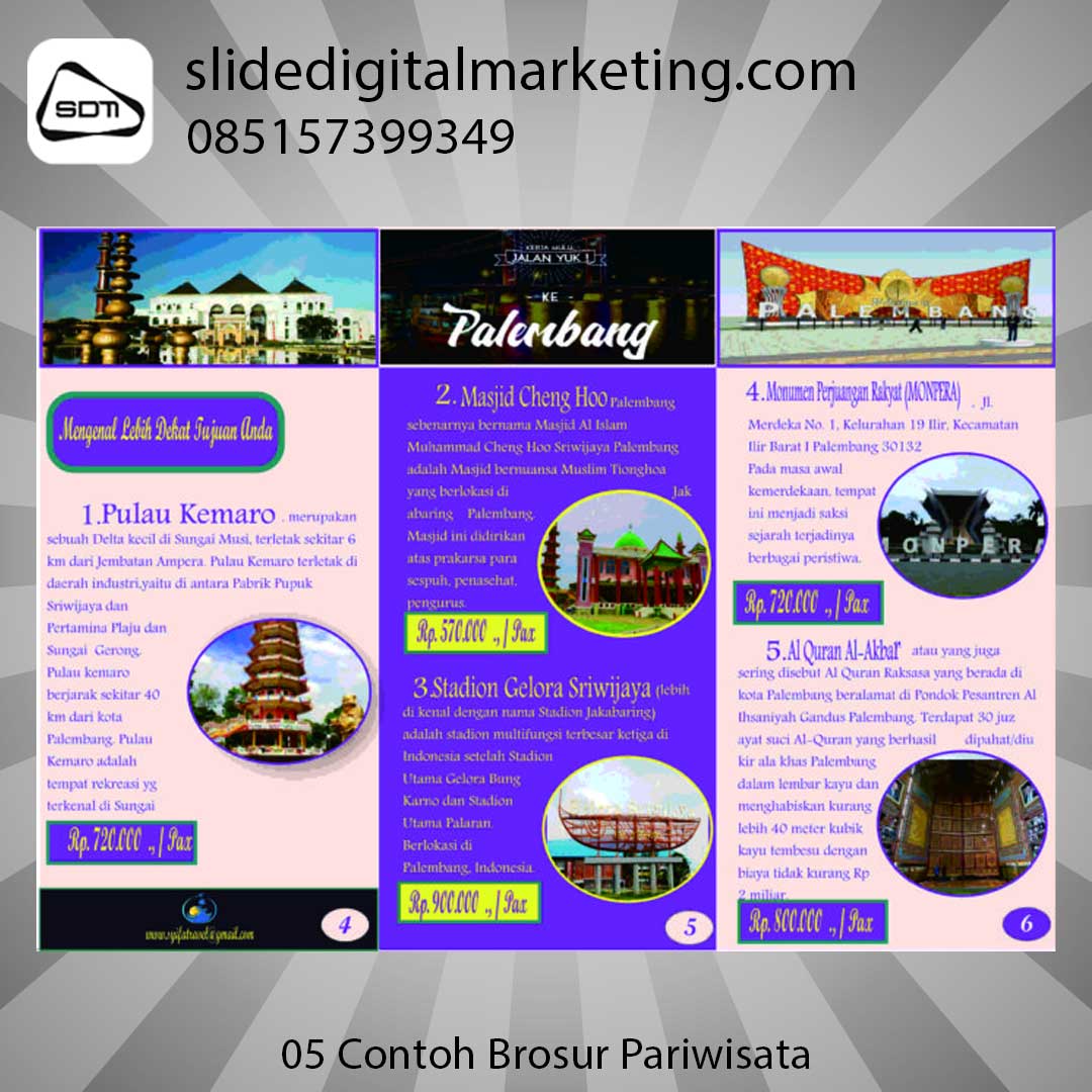 10+ Contoh Brosur Pamflet Leaflet Poster Pariwisata