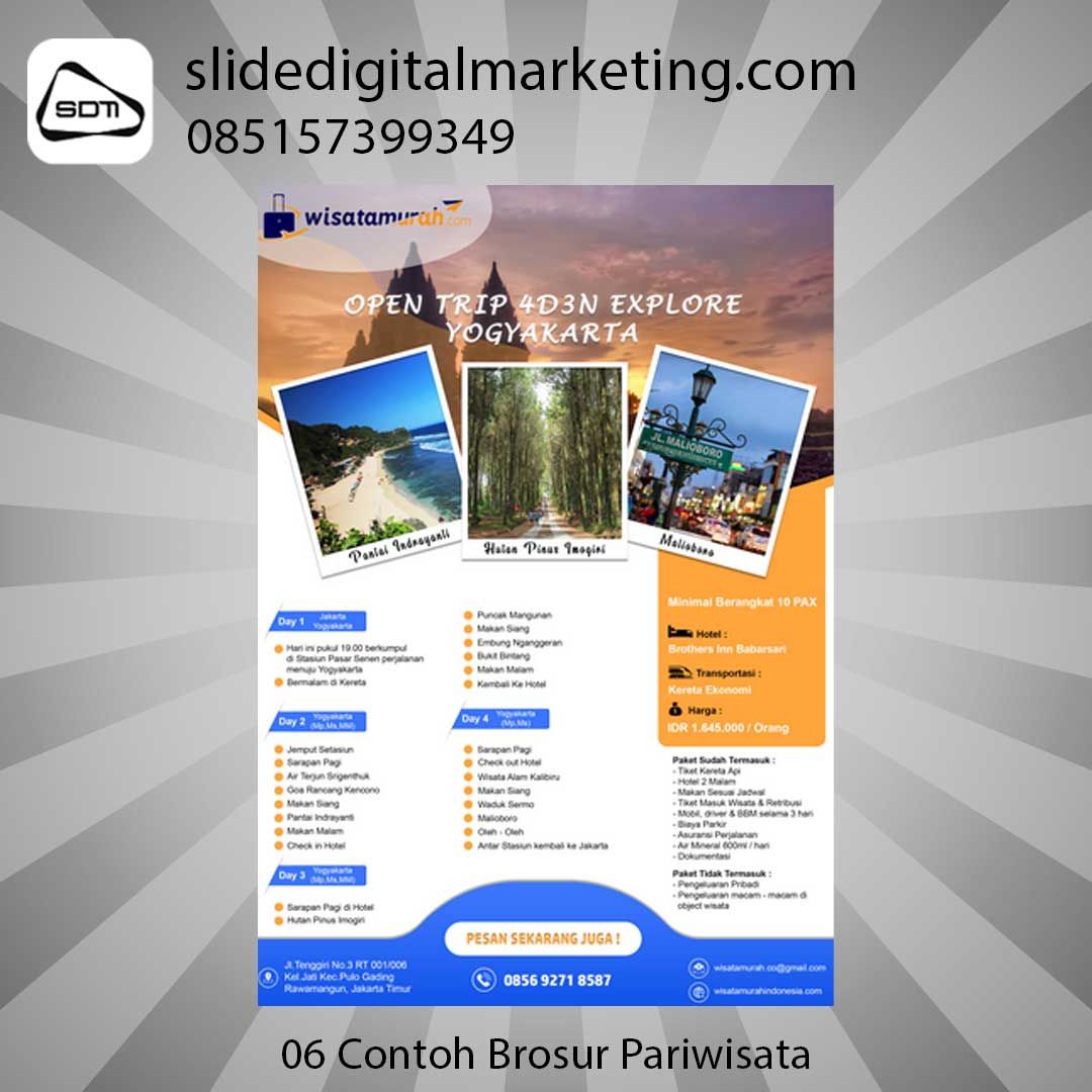 10+ Contoh Brosur Pamflet Leaflet Poster Pariwisata