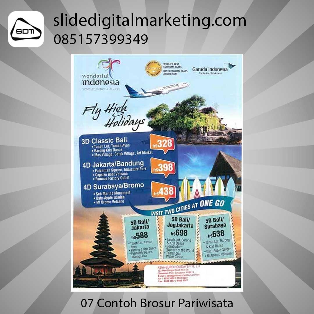 10+ Contoh Brosur Pamflet Leaflet Poster Pariwisata