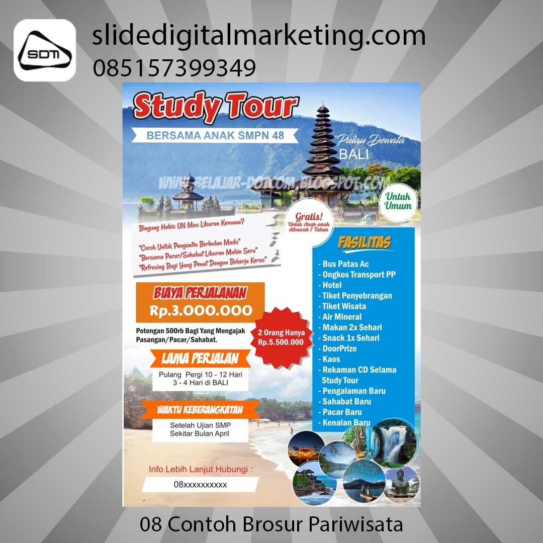 10+ Contoh Brosur Pamflet Leaflet Poster Pariwisata
