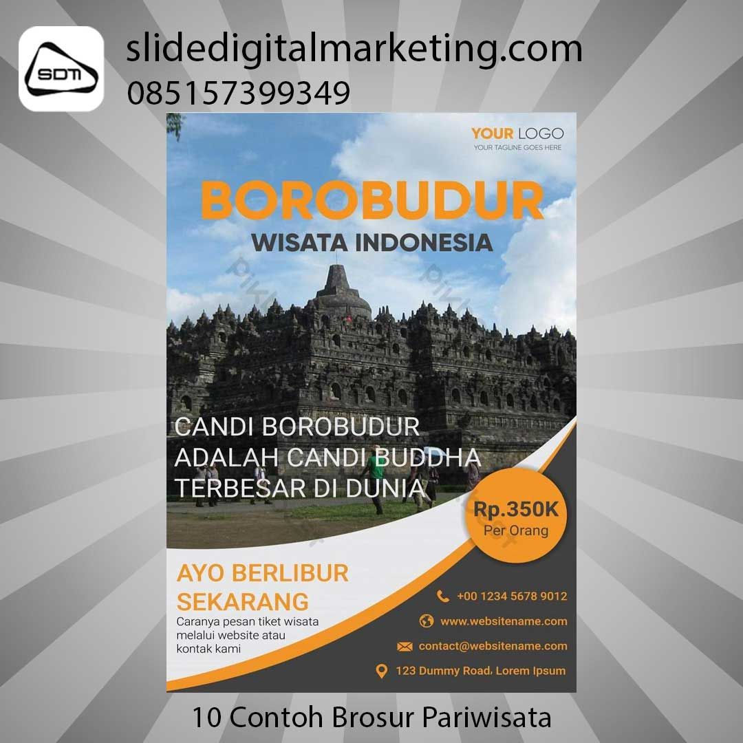 10+ Contoh Brosur Pamflet Leaflet Poster Pariwisata
