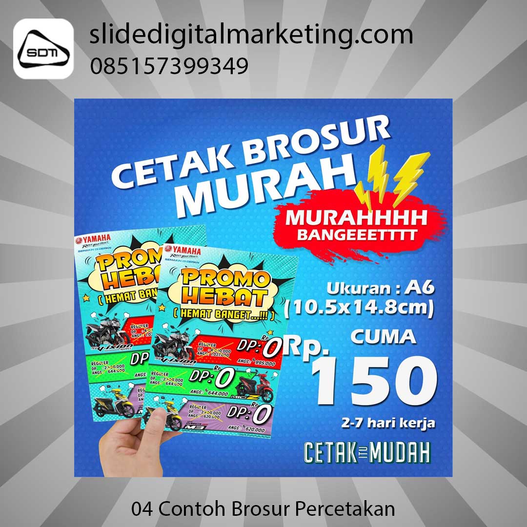 10+ Contoh Brosur Pamflet Leaflet Poster Produk Percetakan