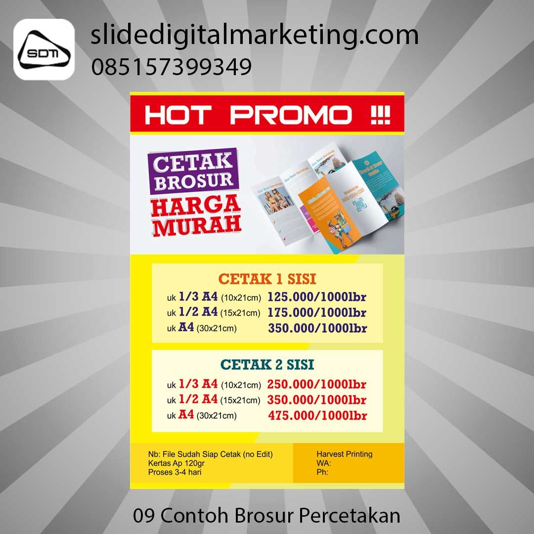 10+ Contoh Brosur Pamflet Leaflet Poster Produk Percetakan