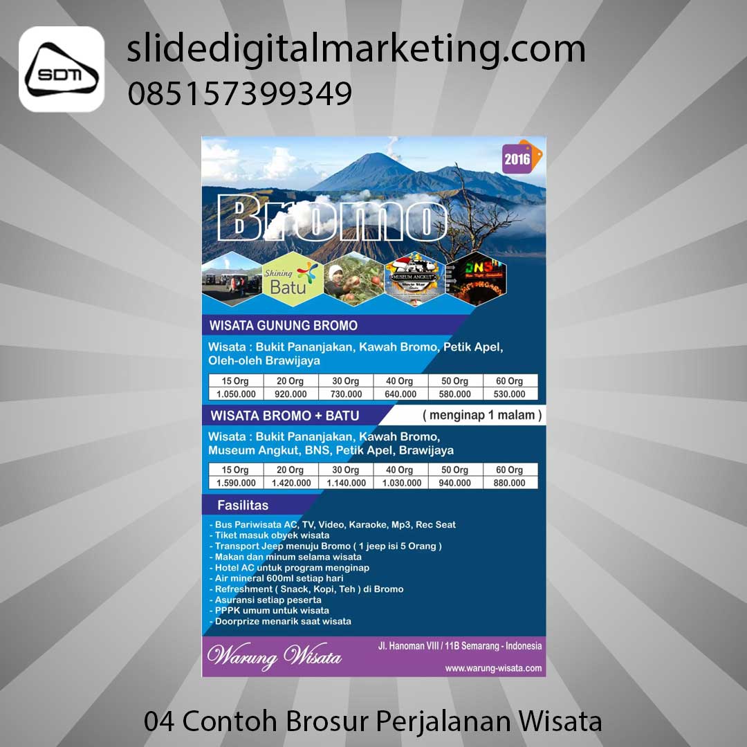 10+ Contoh Brosur Pamflet Leaflet Poster Perjalanan Wisata