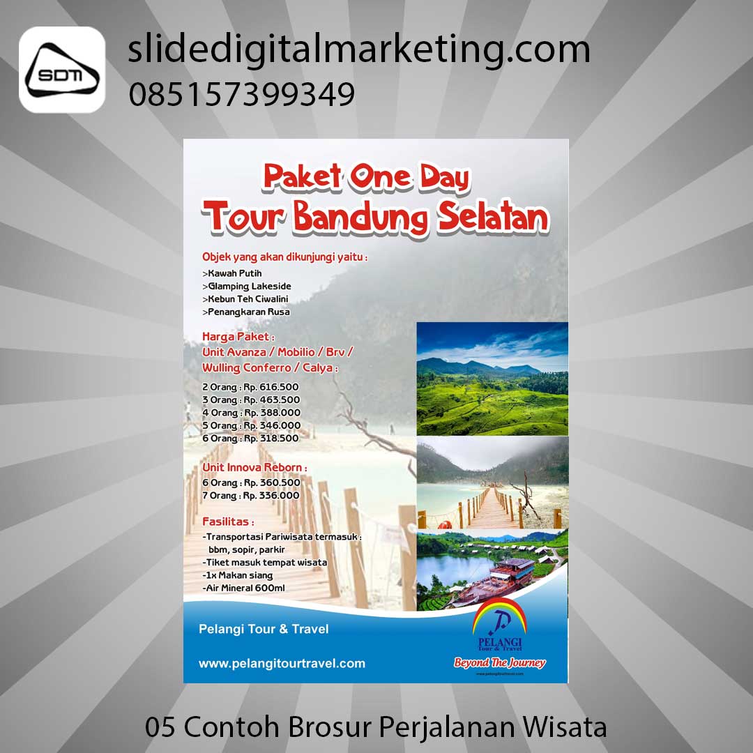 10+ Contoh Brosur Pamflet Leaflet Poster Perjalanan Wisata