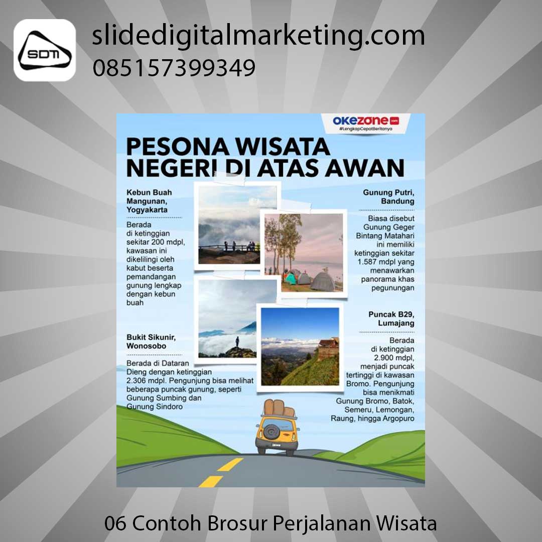 10+ Contoh Brosur Pamflet Leaflet Poster Perjalanan Wisata
