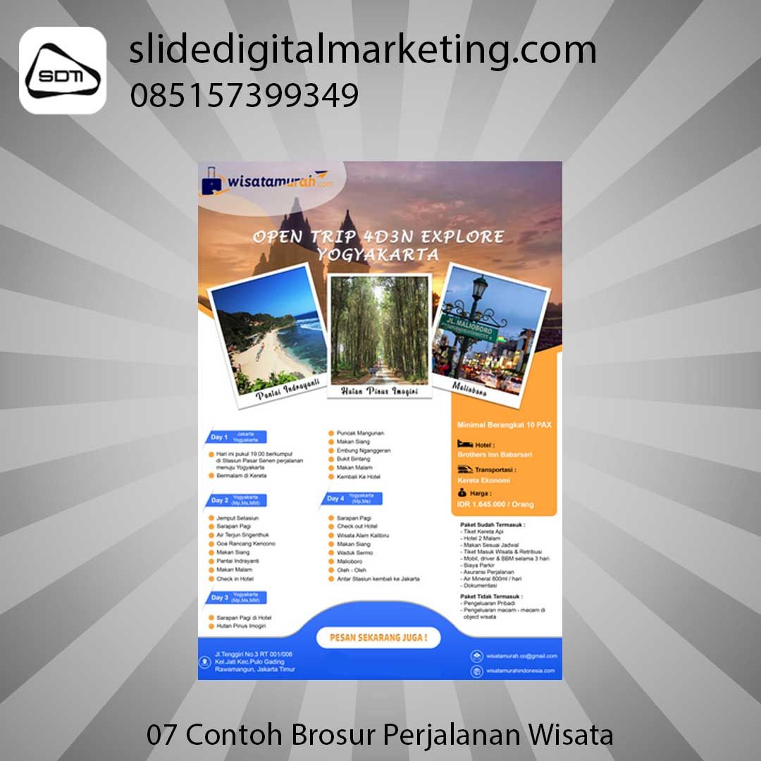 10+ Contoh Brosur Pamflet Leaflet Poster Perjalanan Wisata