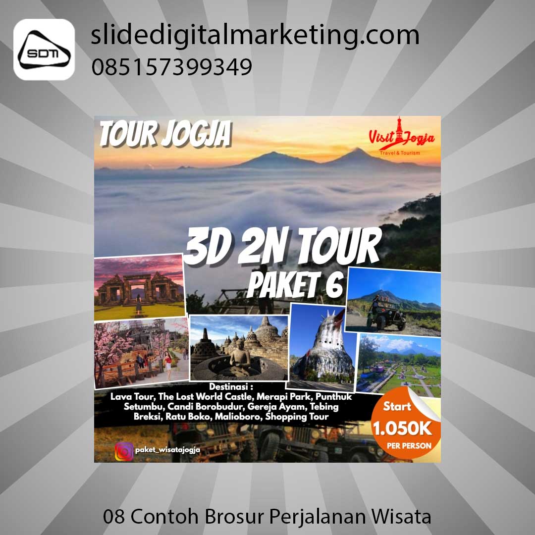 10+ Contoh Brosur Pamflet Leaflet Poster Perjalanan Wisata