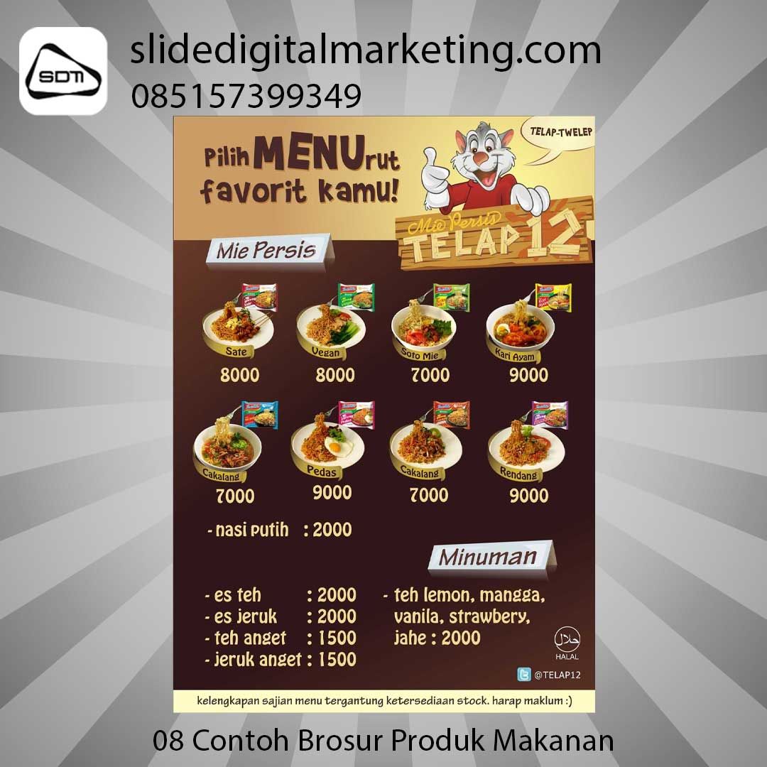 10+ Contoh Brosur Pamflet Leaflet Poster Produk Makanan