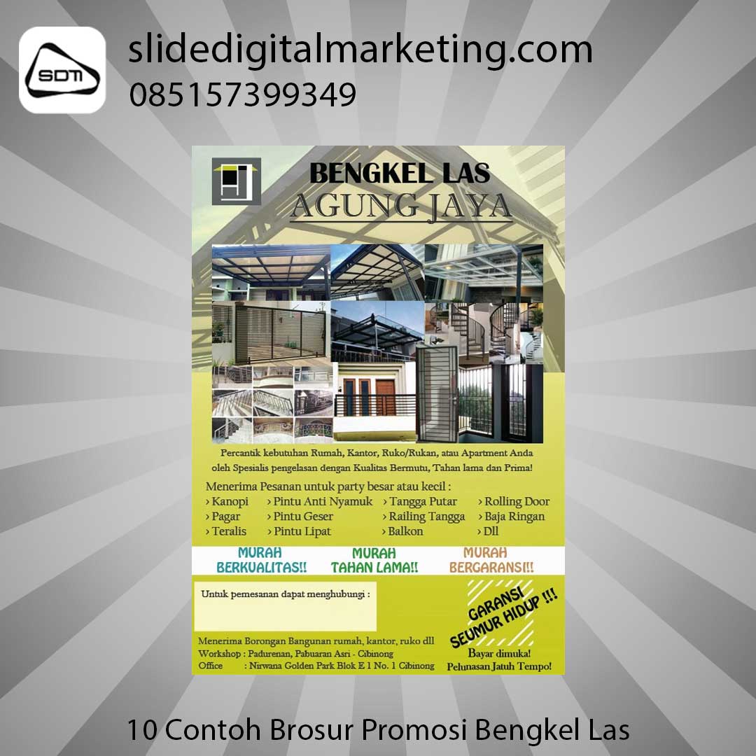 10+ Contoh Brosur Pamflet Leaflet Poster Promosi Bengkel Las