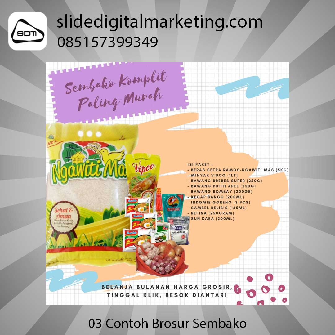 10+ Contoh Brosur Pamflet Leaflet Poster Produk Sembako