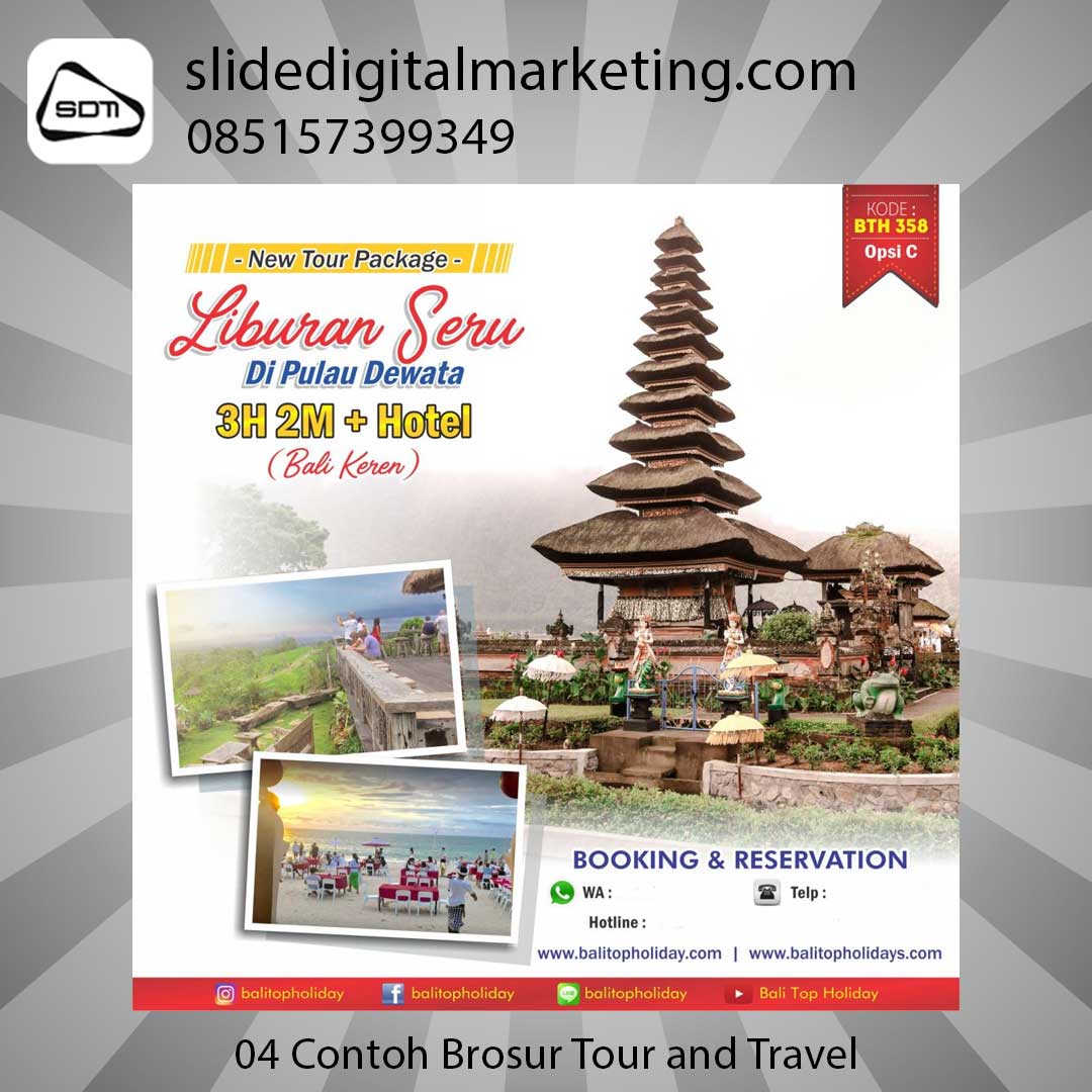 10+ Contoh Brosur Pamflet Leaflet Poster Produk Tour and Travel