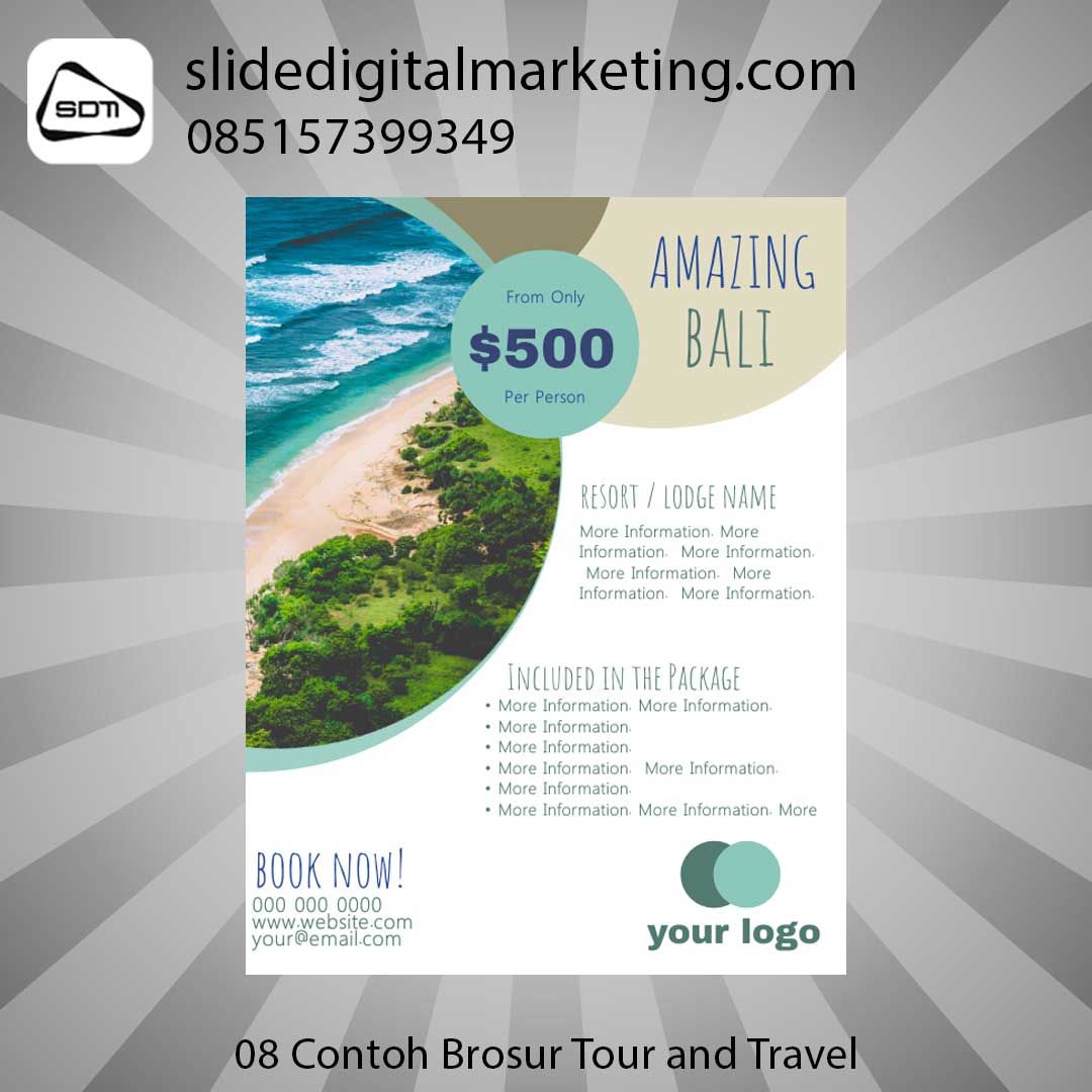 10+ Contoh Brosur Pamflet Leaflet Poster Produk Tour and Travel