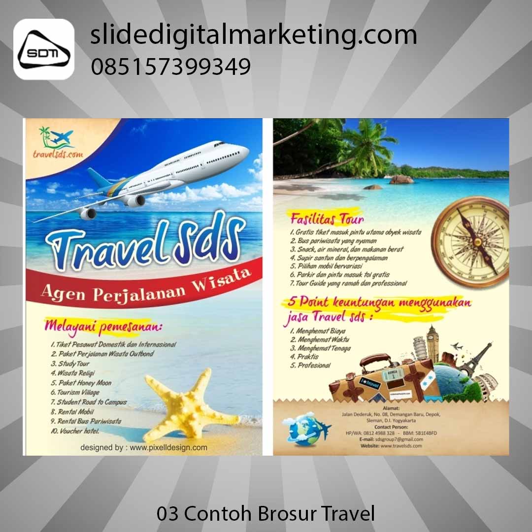 10+ Contoh Brosur Pamflet Leaflet Poster Travel