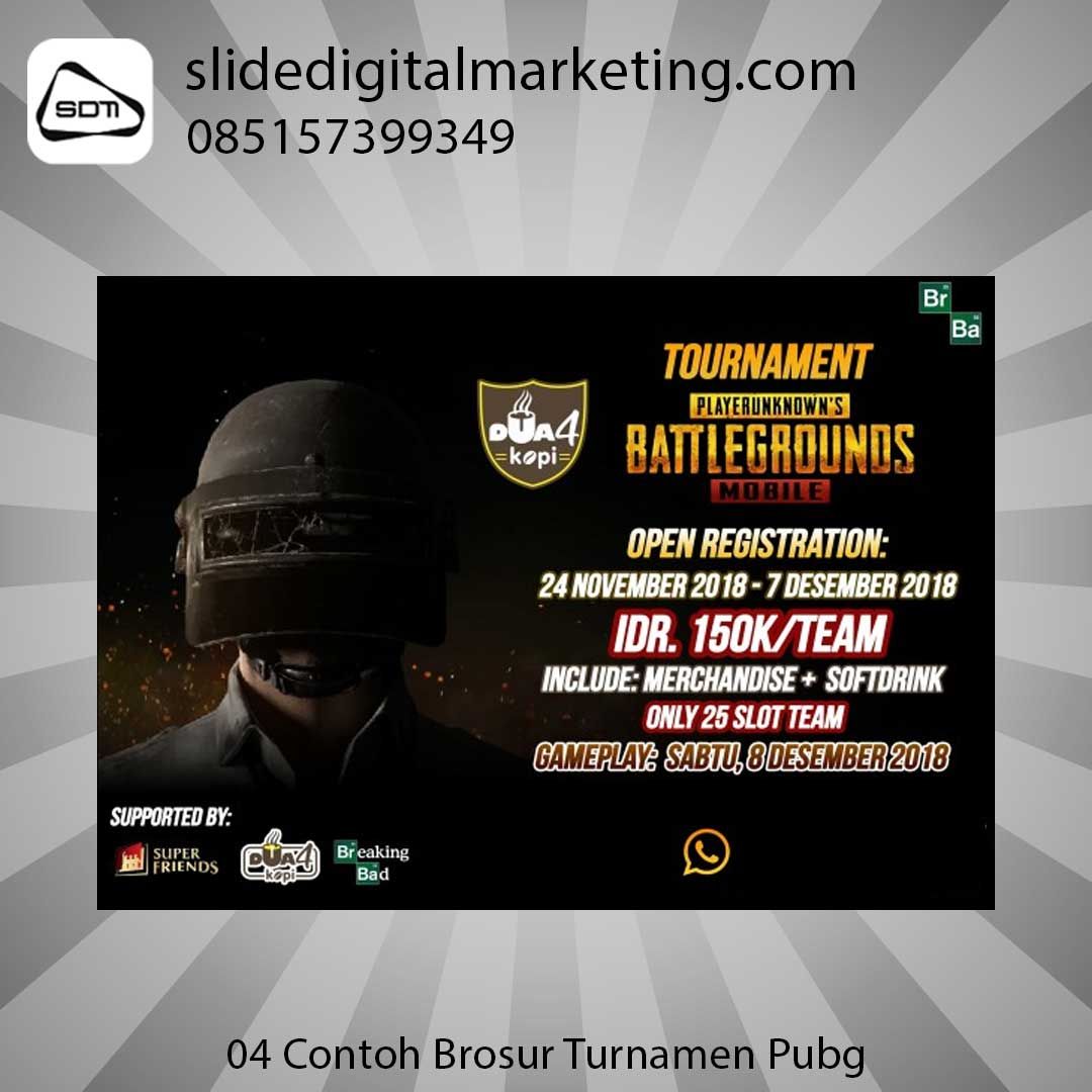 10+ Contoh Brosur Pamflet Leaflet Poster Turnamen Pubg