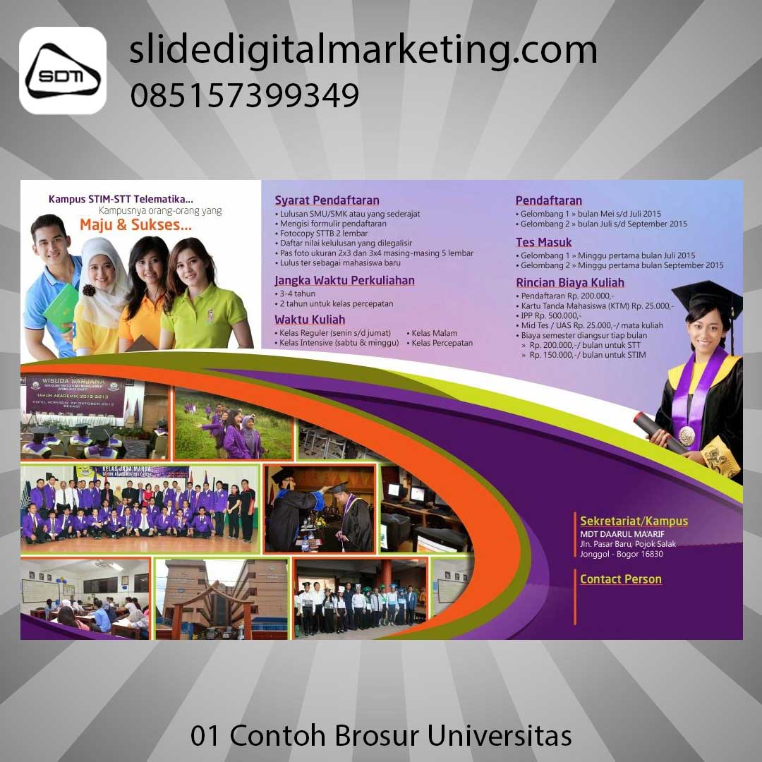 10+ Contoh Brosur Pamflet Leaflet Poster Universitas