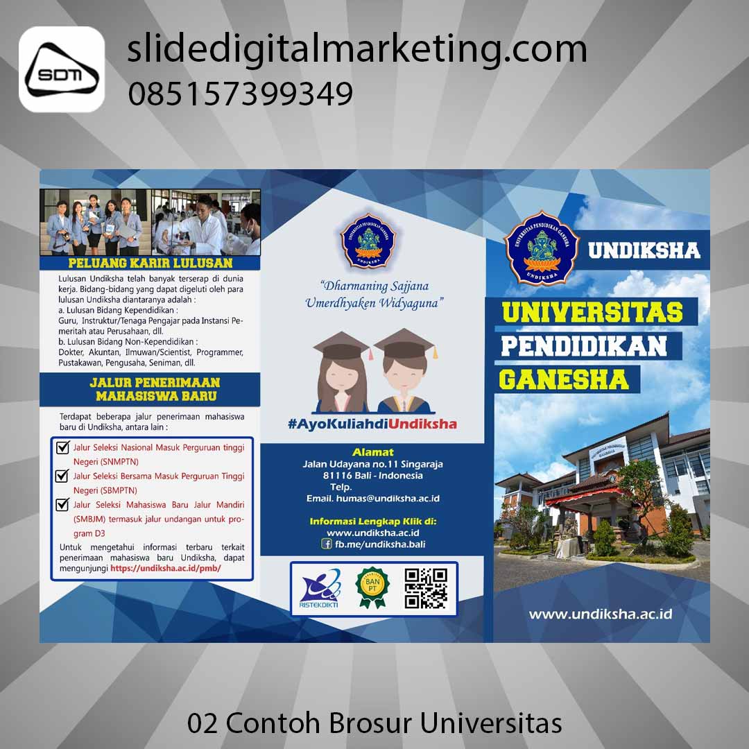 10+ Contoh Brosur Pamflet Leaflet Poster Universitas