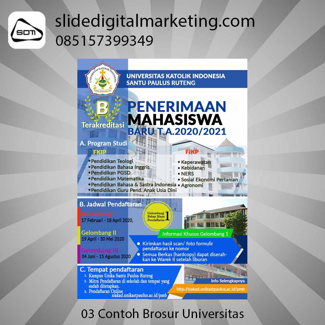 10+ Contoh Brosur Pamflet Leaflet Poster Universitas