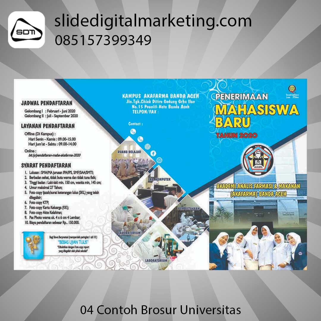 10+ Contoh Brosur Pamflet Leaflet Poster Universitas