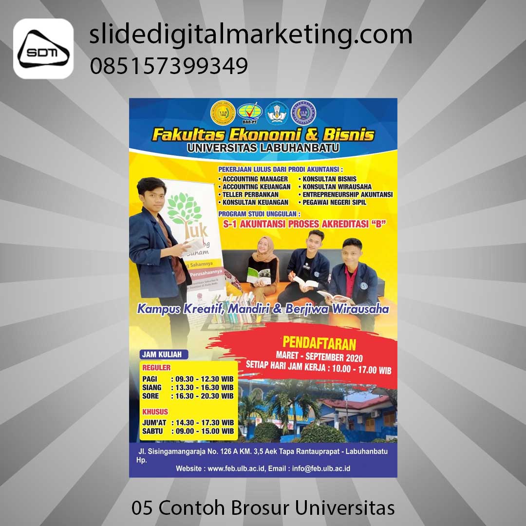 10+ Contoh Brosur Pamflet Leaflet Poster Universitas