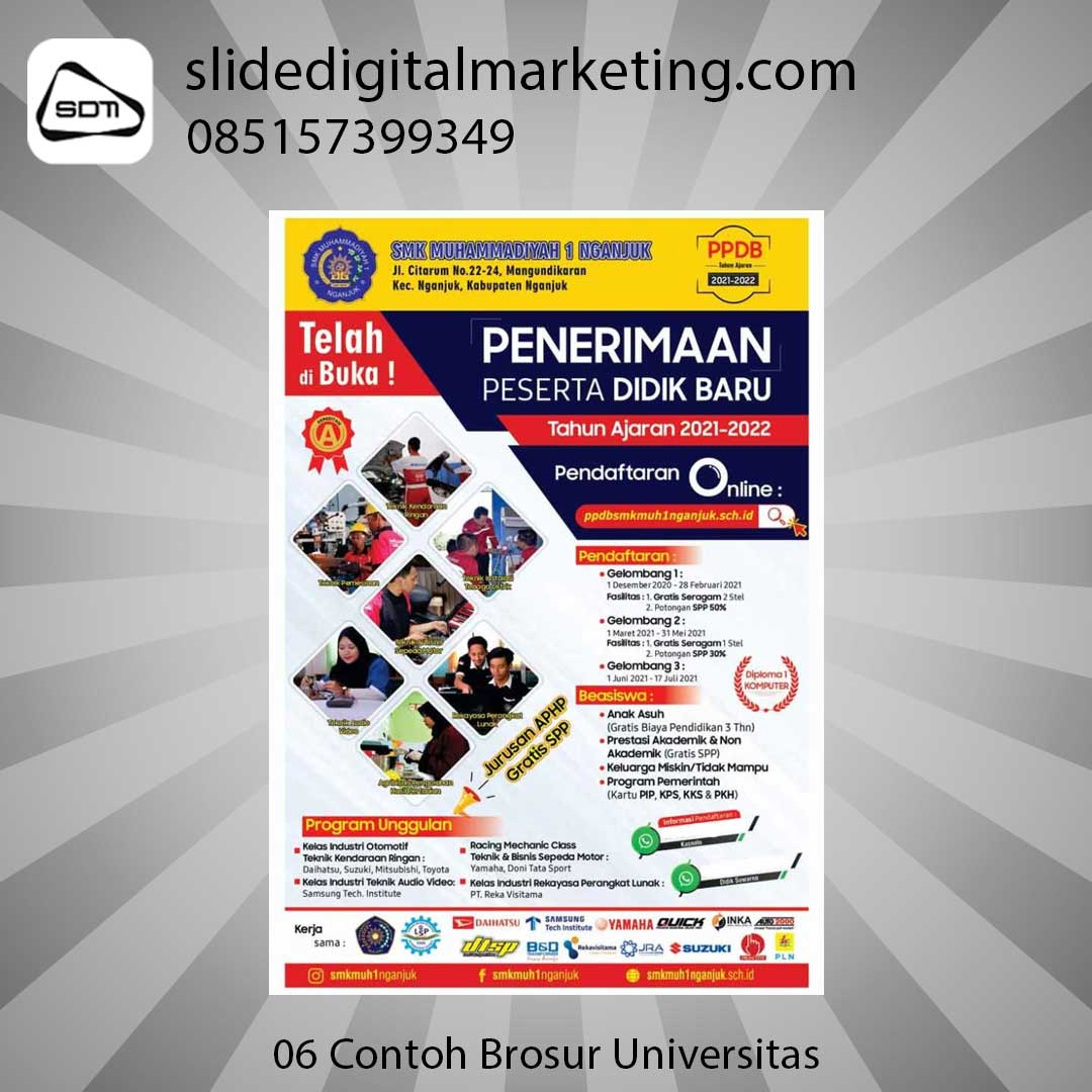10+ Contoh Brosur Pamflet Leaflet Poster Universitas