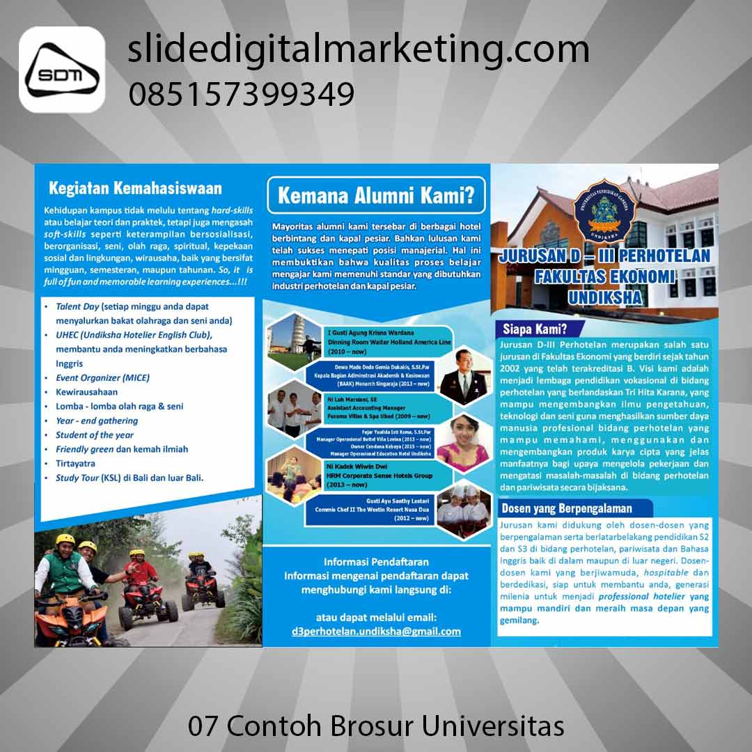 10+ Contoh Brosur Pamflet Leaflet Poster Universitas