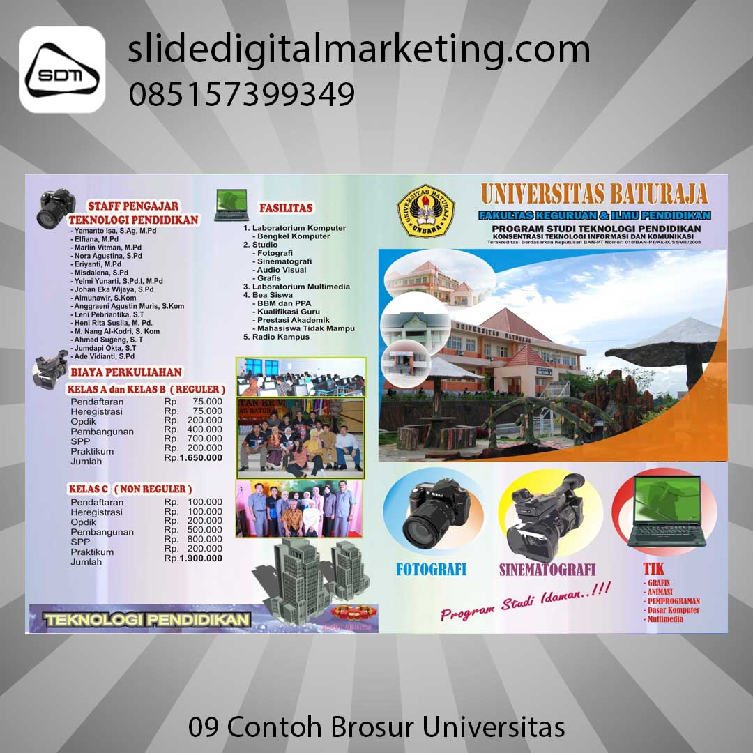 10+ Contoh Brosur Pamflet Leaflet Poster Universitas