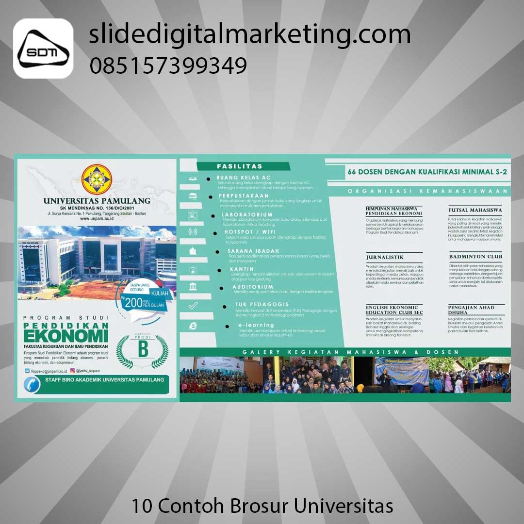 10+ Contoh Brosur Pamflet Leaflet Poster Universitas