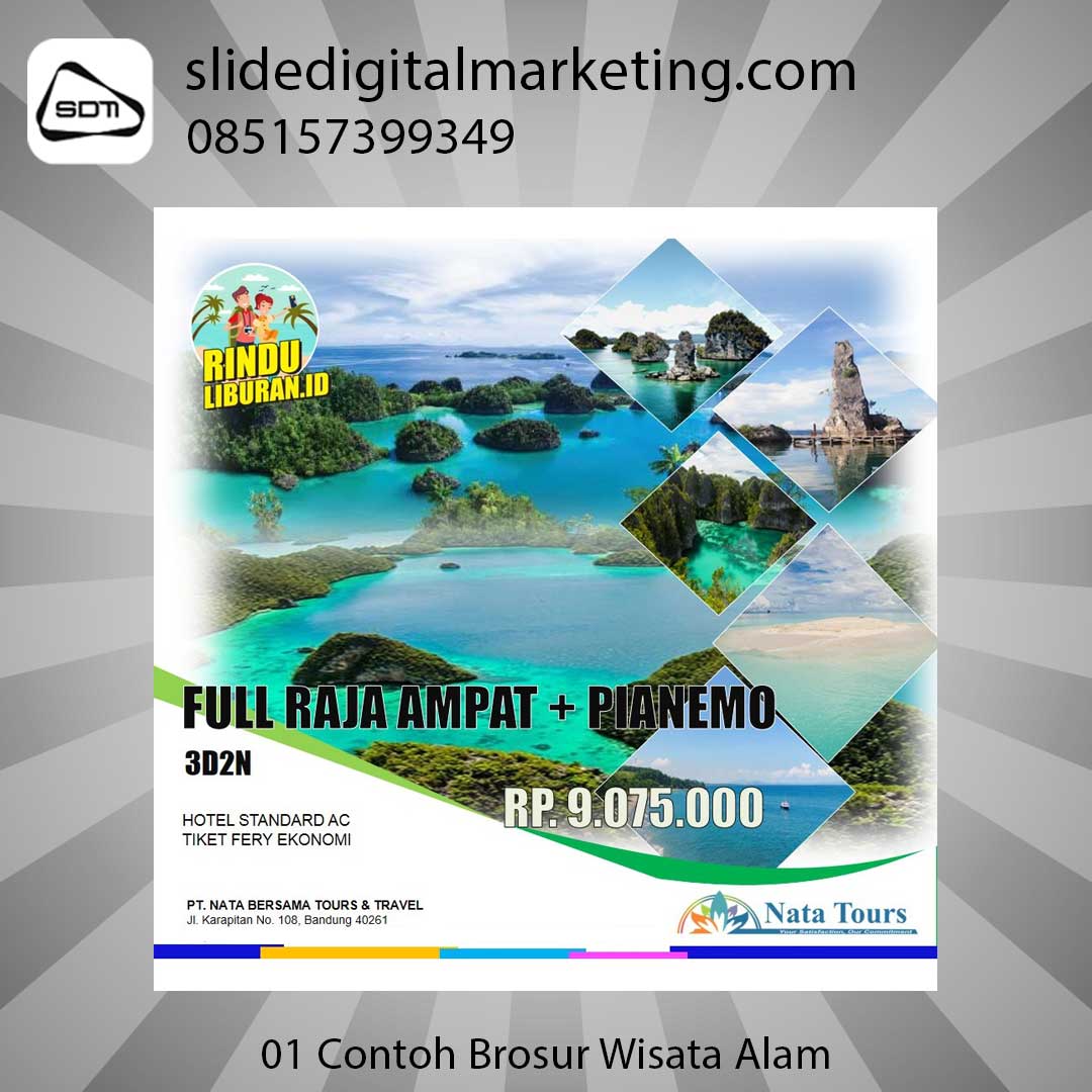 10+ Contoh Brosur Pamflet Leaflet Poster Wisata Alam