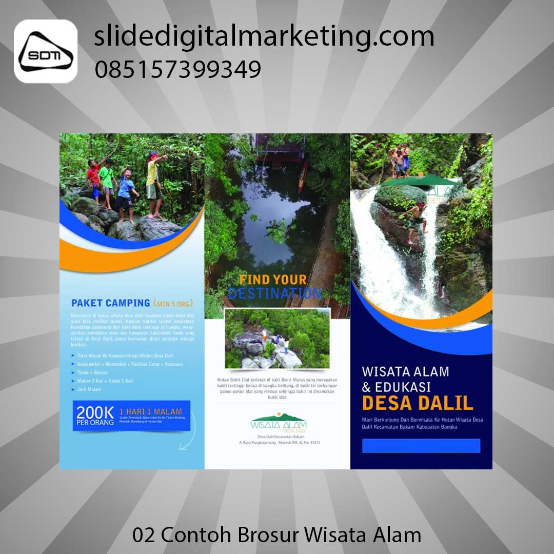 10+ Contoh Brosur Pamflet Leaflet Poster Wisata Alam