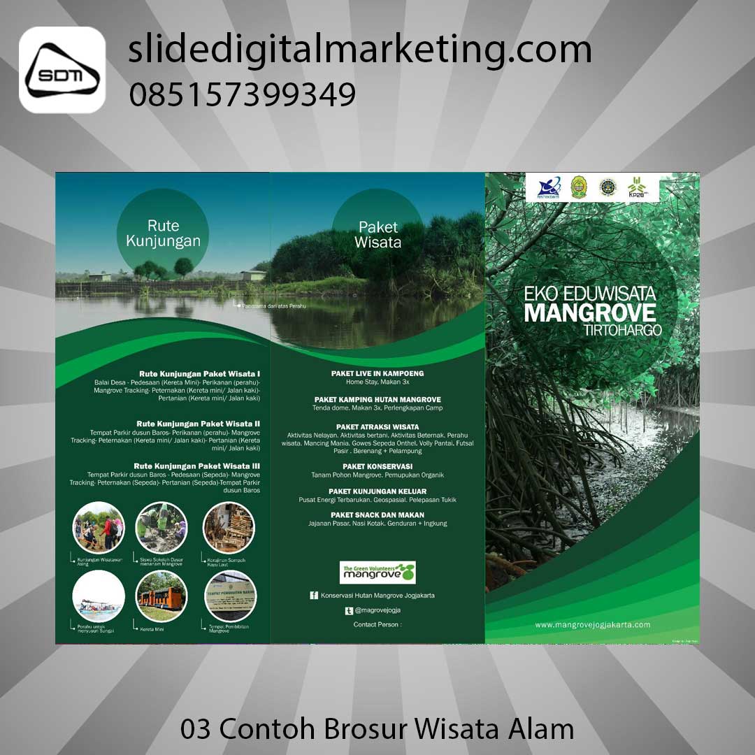 10+ Contoh Brosur Pamflet Leaflet Poster Wisata Alam