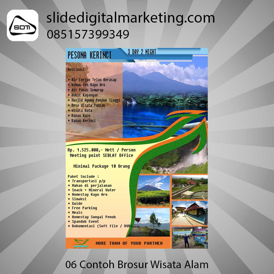 10+ Contoh Brosur Pamflet Leaflet Poster Wisata Alam