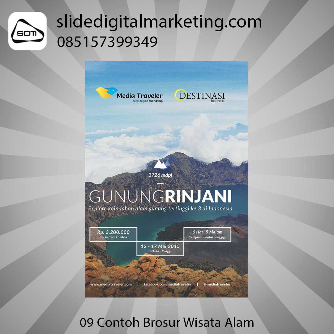 10+ Contoh Brosur Pamflet Leaflet Poster Wisata Alam