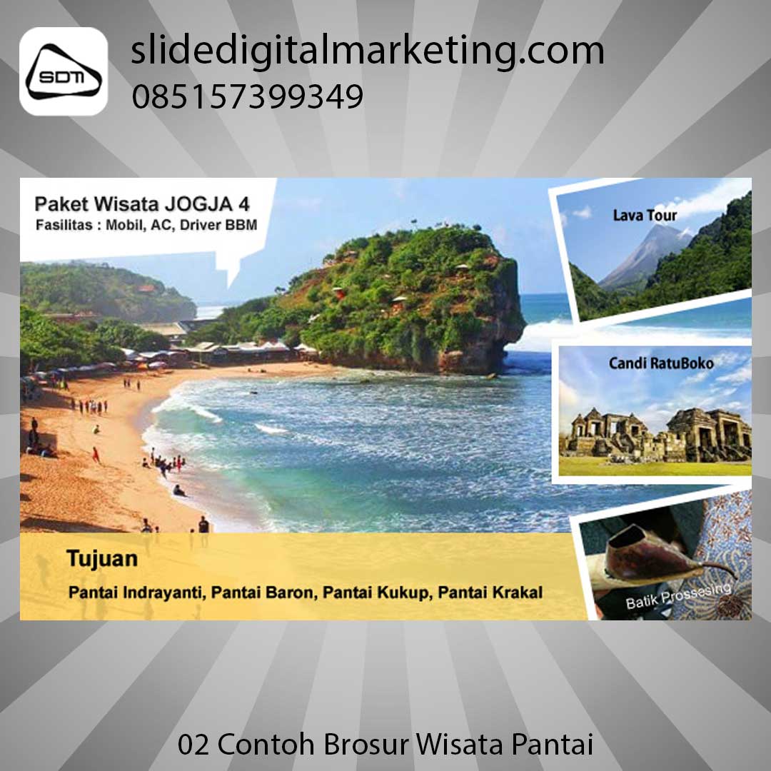 10+ Contoh Brosur Pamflet Leaflet Poster Produk Wisata Pantai