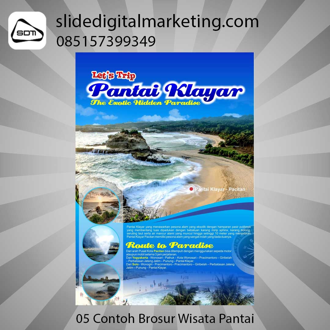 10+ Contoh Brosur Pamflet Leaflet Poster Produk Wisata Pantai
