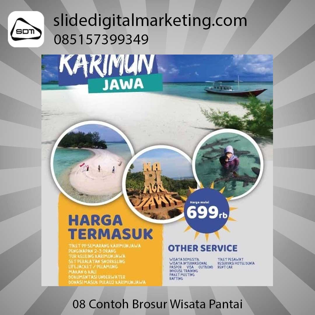 10+ Contoh Brosur Pamflet Leaflet Poster Produk Wisata Pantai