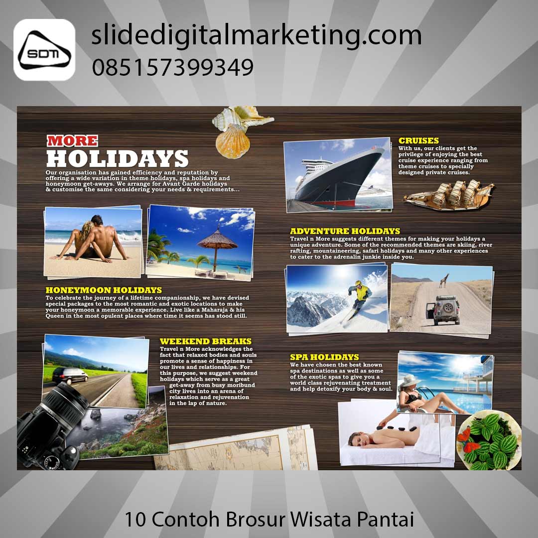 10+ Contoh Brosur Pamflet Leaflet Poster Produk Wisata Pantai