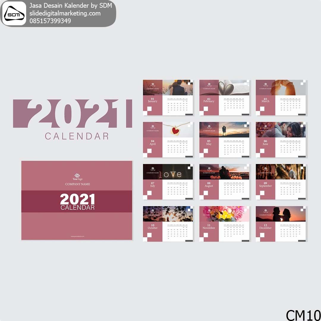 10+ Contoh Desain Kalender Meja Duduk Unik Dan Elegan