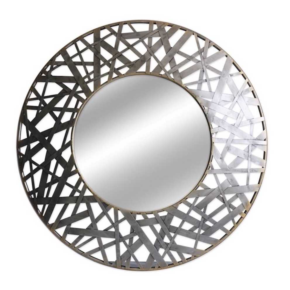 20 Best Collection of Round Galvanized Metallic Wall Mirrors | Mirror Ideas