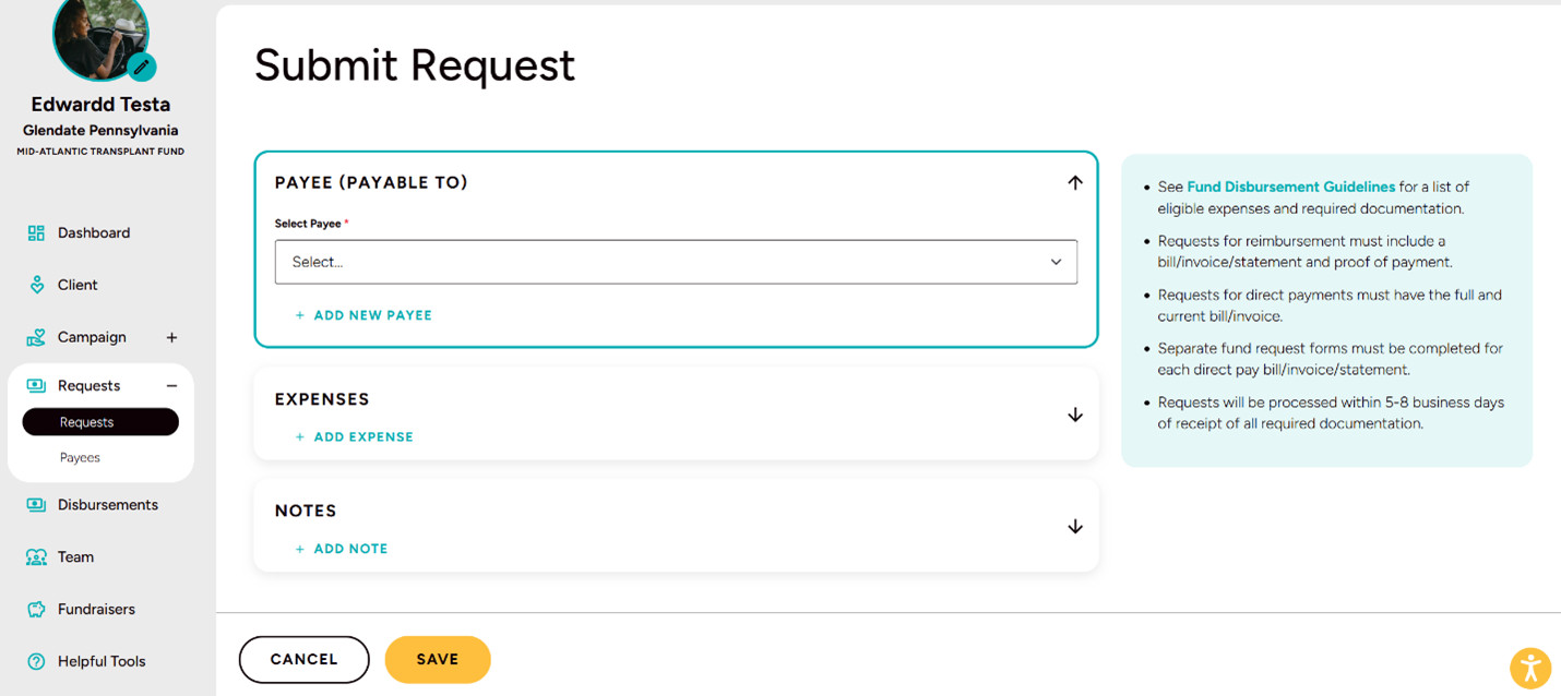 How to Submit a Fund Request