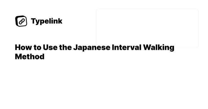 How to Use the Japanese Interval Walking Method - Japanese...