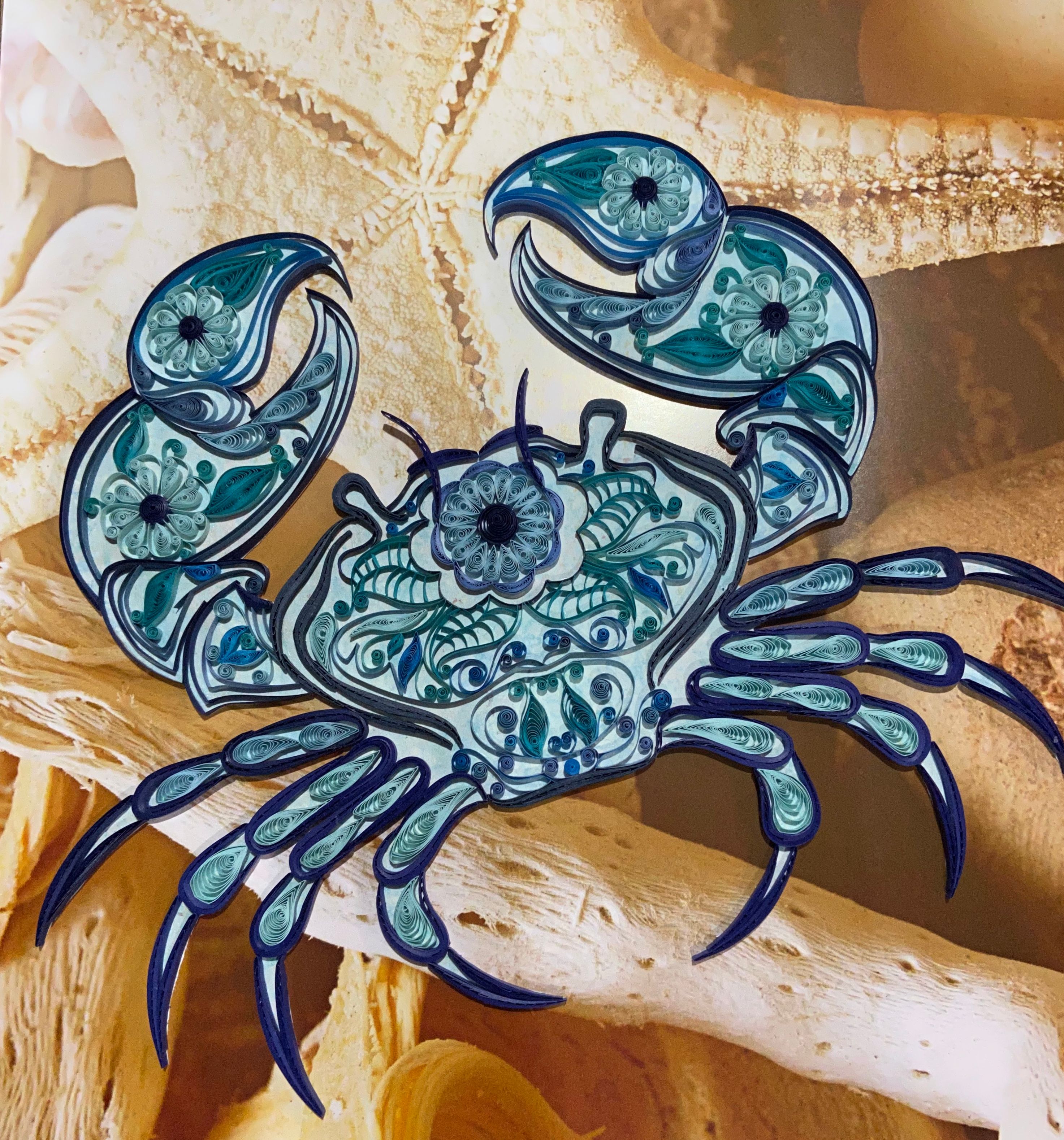 Local Artist Makes Chesapeake Blue Crabs from Paper